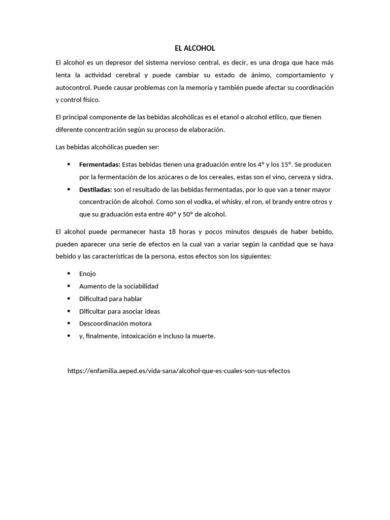 EL ALCOHOL | PDF