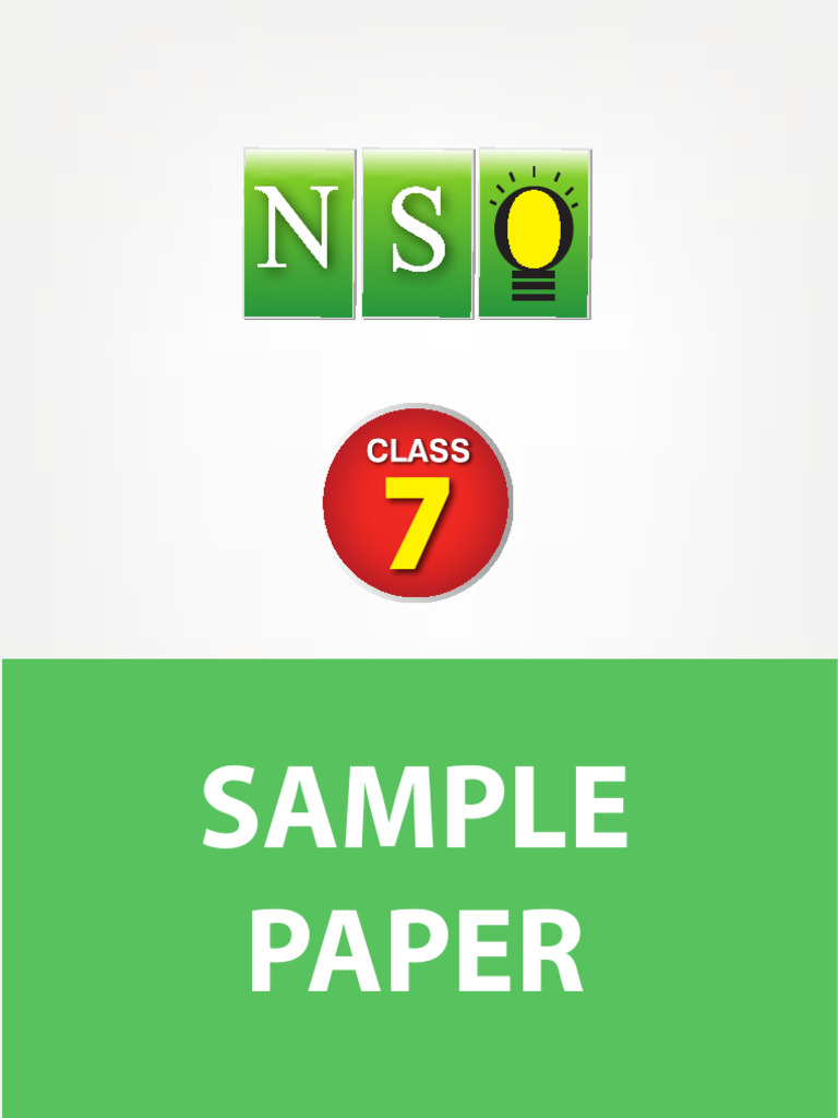 Class 7 Nso 5 Years Sample Paper | PDF