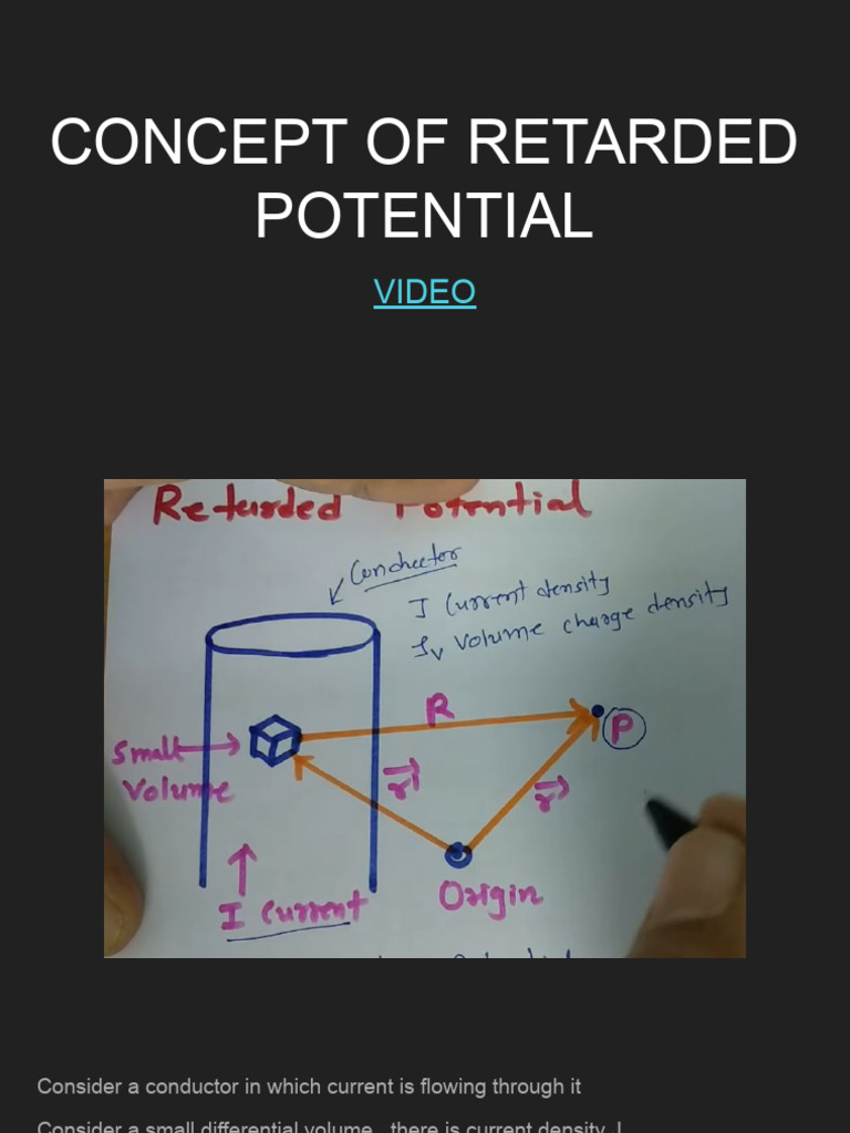 1.CONCEPT OF RETARDED POTENTIAL | PDF
