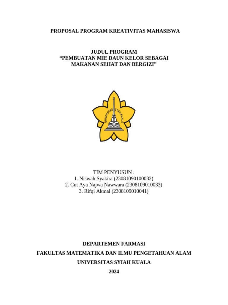 PROPOSAL MIE LOR (1) | PDF