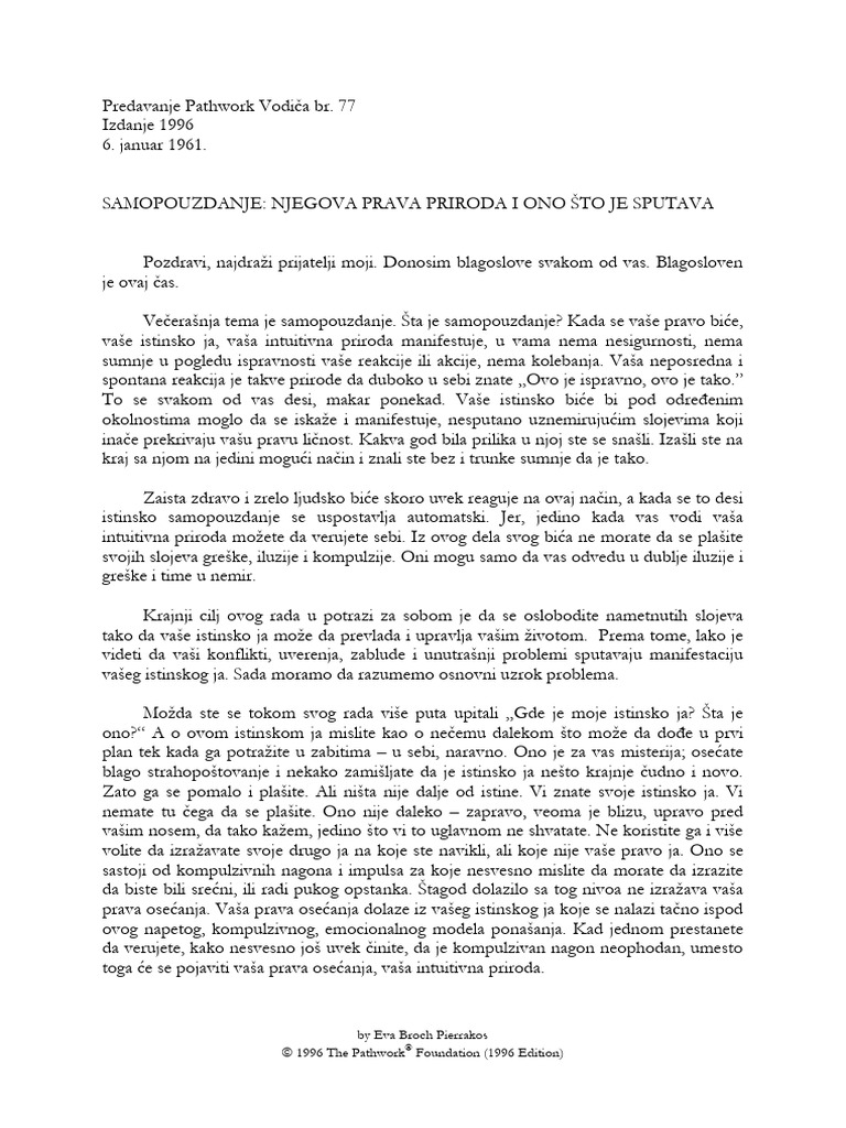 E077 Samopouzdanje | PDF