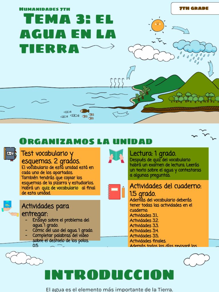 El Agua en la Tierra: Ciclo y Usos | PDF | Mar | Río