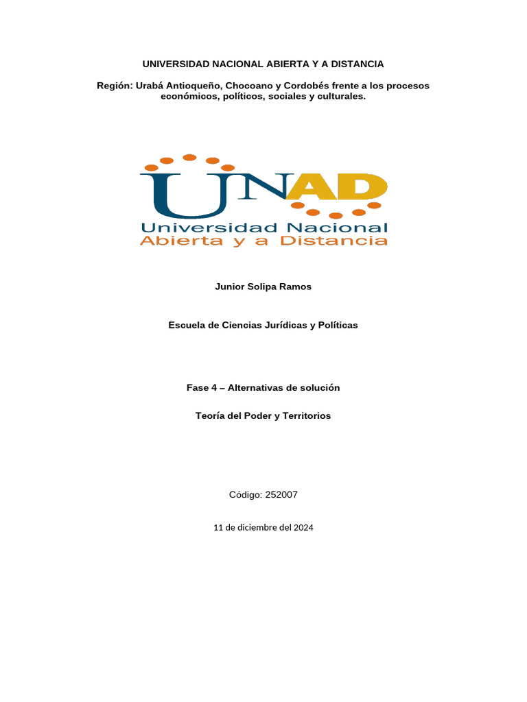 Soluciones para Urabá y Chocó | PDF