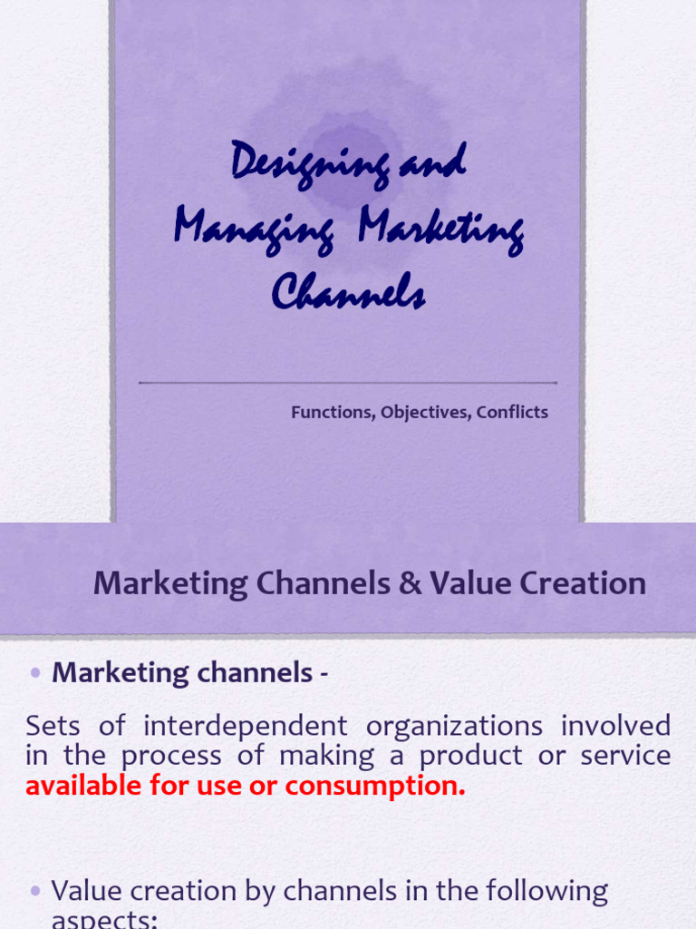 Managing Channels PVY-Revised | PDF | Marketing | Economics
