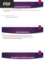 Grade 9 - Number Patterns - 12 - 14 April 2023 | PDF