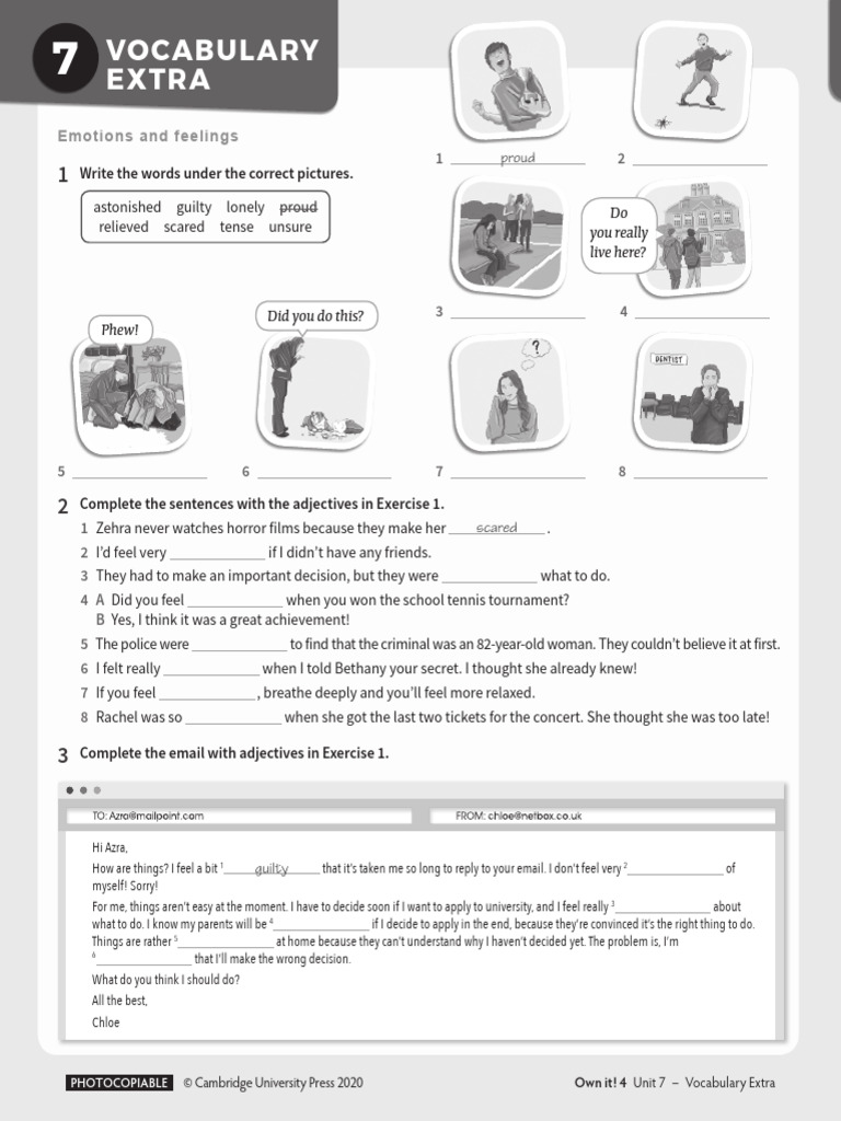 Vocabulary Extra Unit7 | PDF