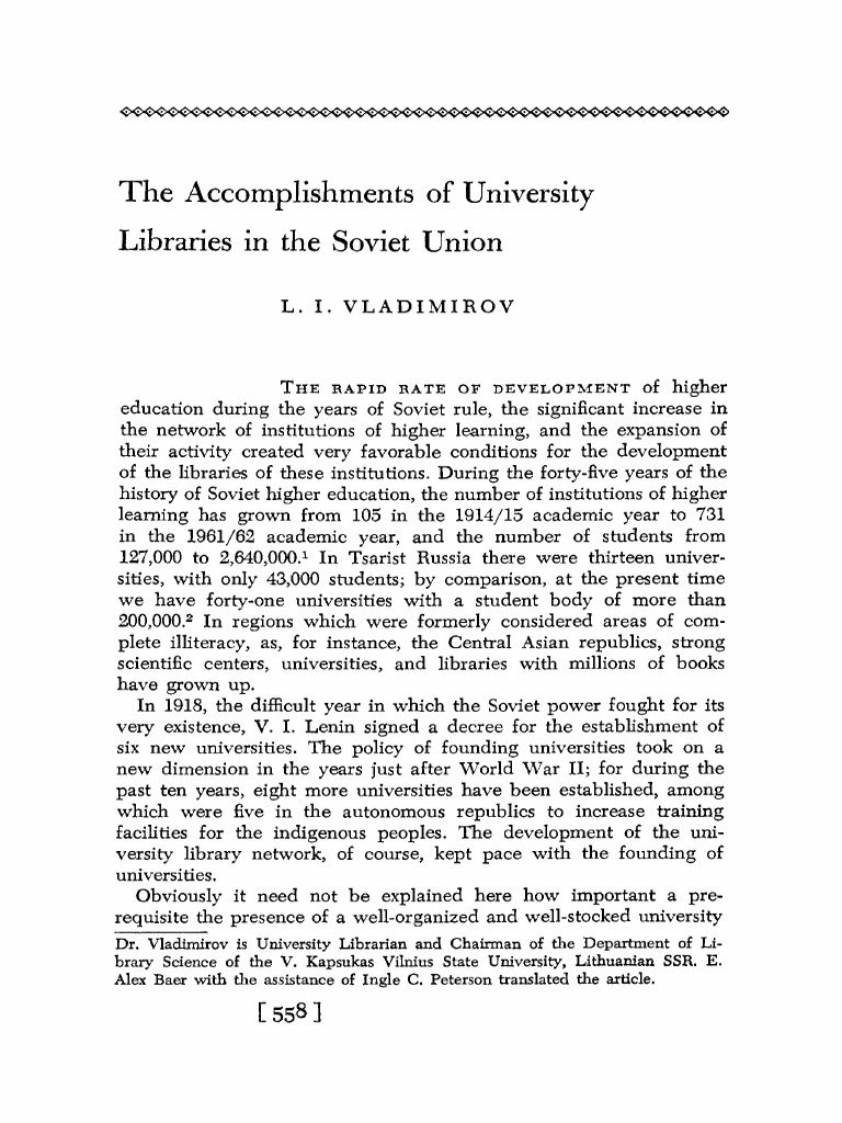 sovjetske knjižnice povijest | PDF | Libraries | Soviet Union