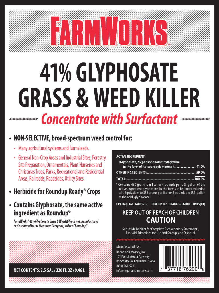 41% Glyphosate Grass & Weed Killer (PDFDrive) | PDF | Herbicide | Weed