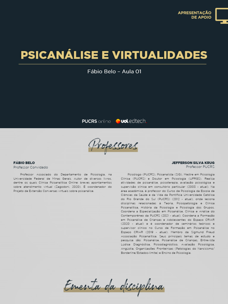 material-cde56ef4e7f64fcfc3477463237f0b16_Fábio Belo – Aula 01 | PDF | Psicanálise | Psicologia