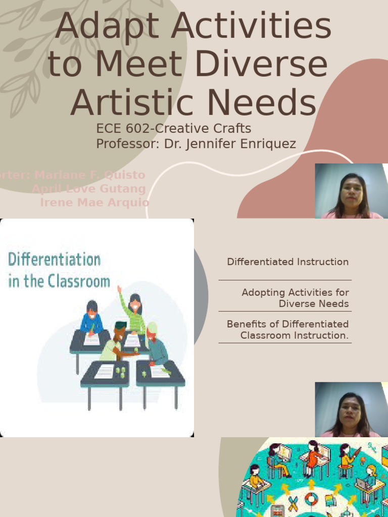 Adopt Activities To Meet Diverse-Ece 602 | PDF | Differentiated Instruction | Education Theory