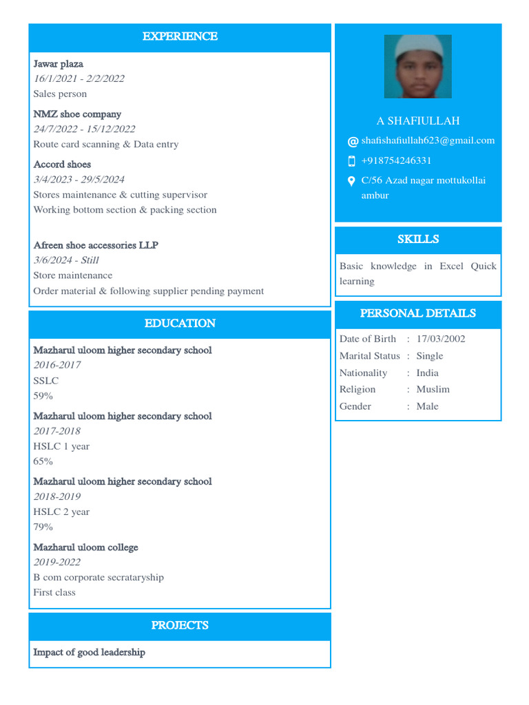 Shafiullah CV | PDF