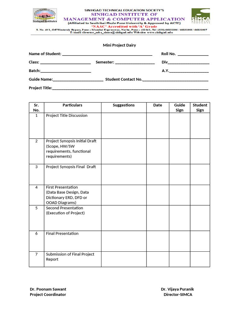 Mini Project Dairy | PDF