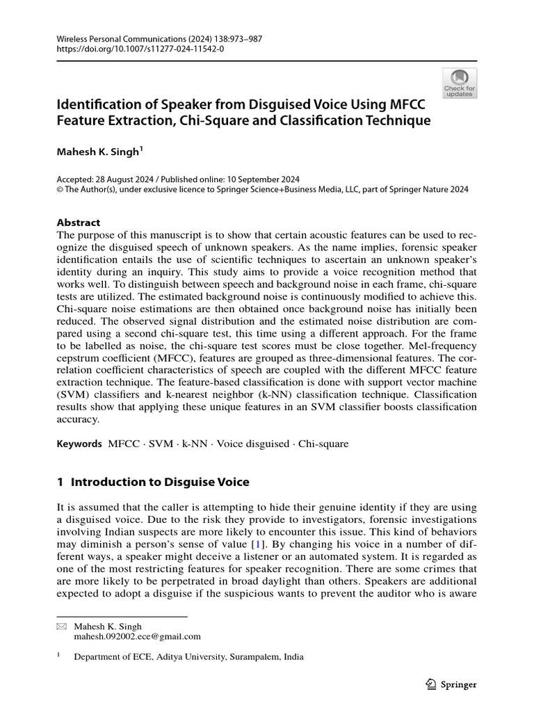s11277-024-11542-0 | PDF | Human Voice | Phonetics
