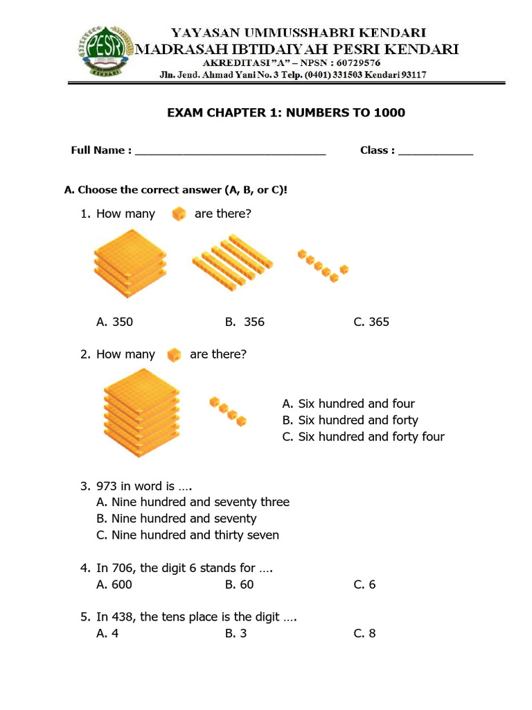 Exam Maths Chapter 1 | PDF