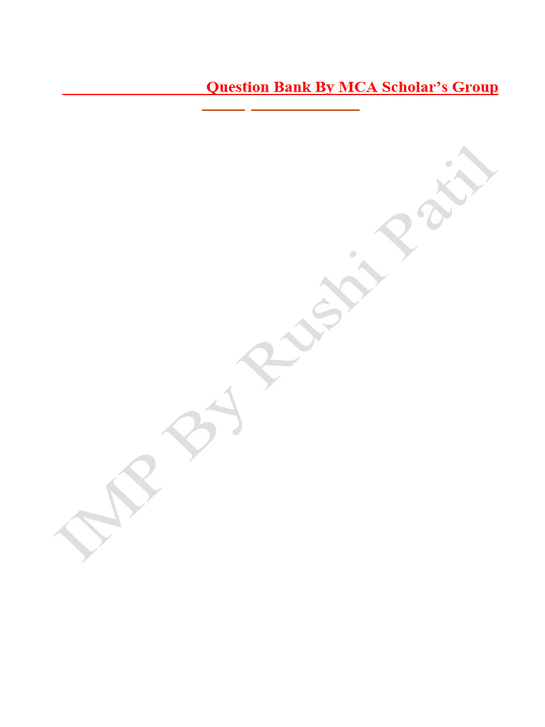 Cloud Computing Imp Question Bank by MCA SCHOLARS Group | PDF | Cloud ...