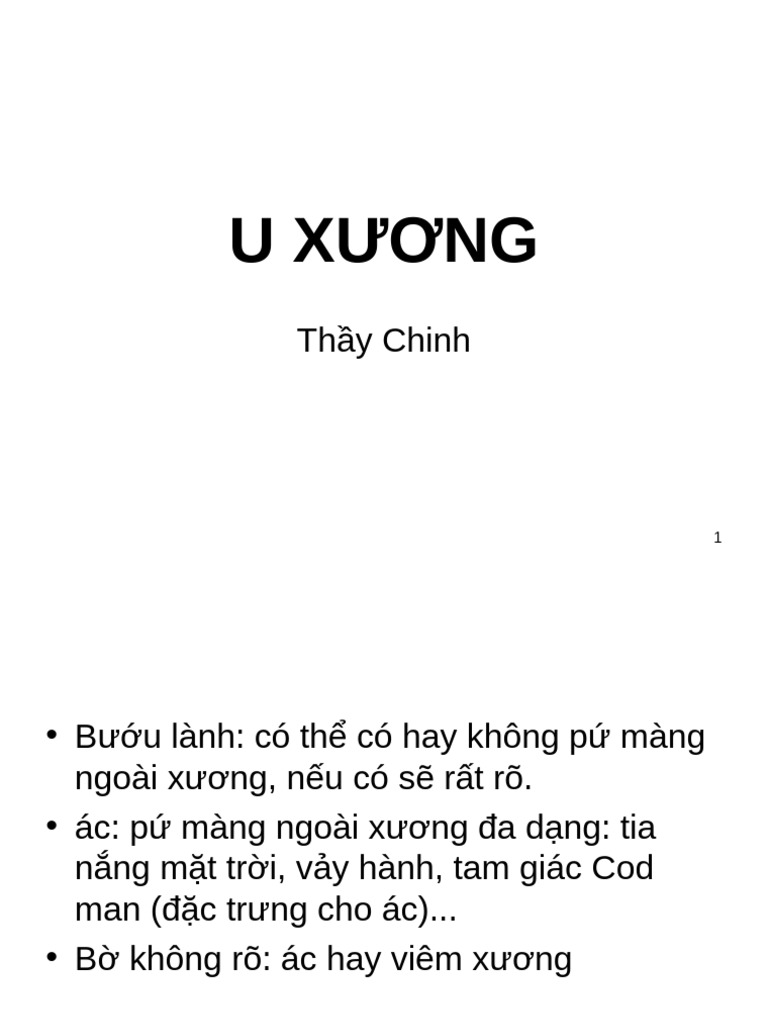 U xuong (hinh anh), Thay Ta Duy Chinh | PDF