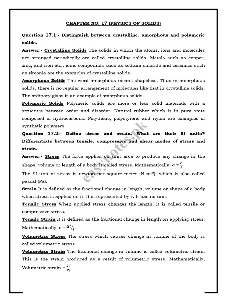 2nd-year-physics-chapter-17-short-questions-notes (1) | PDF ...
