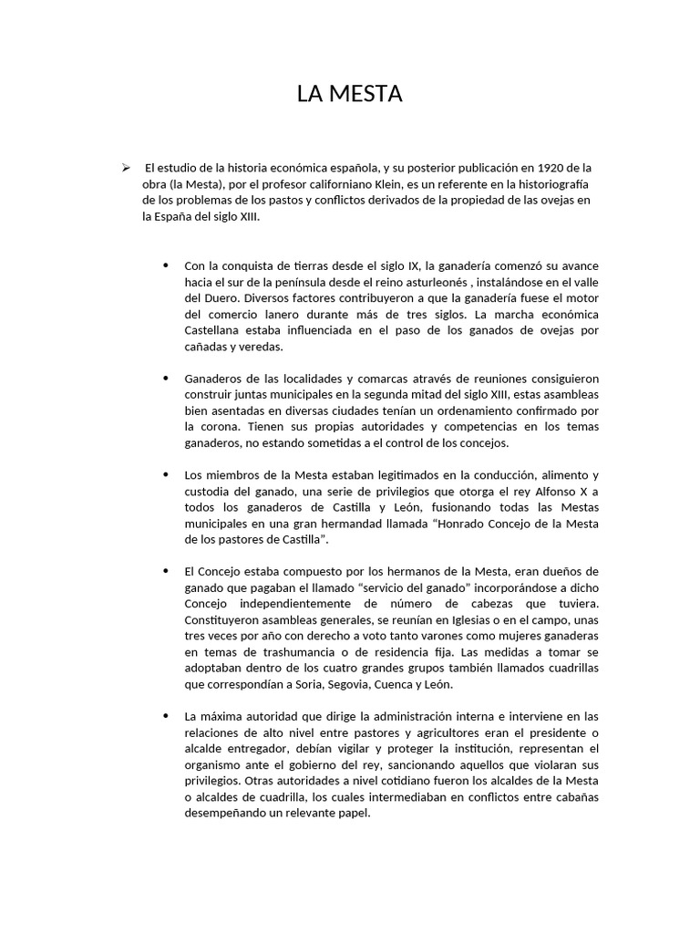 La Mesta | PDF