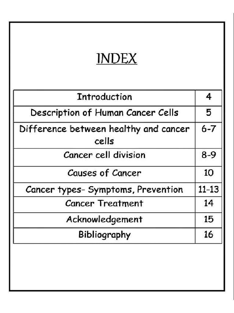 Cancer Project | PDF