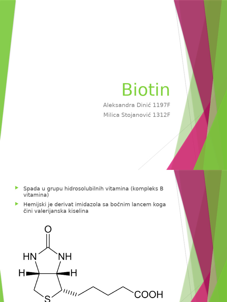 Biotin, Bromatologija | PDF
