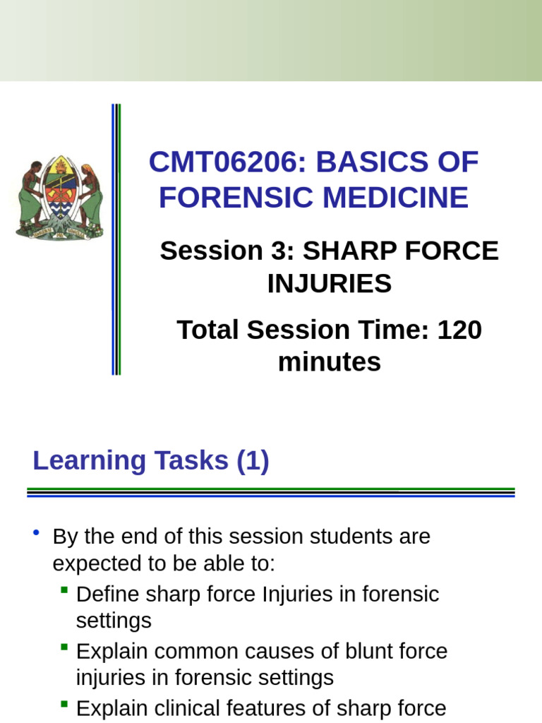 Understanding Sharp Force Injuries | PDF | Wound | Clinical Medicine