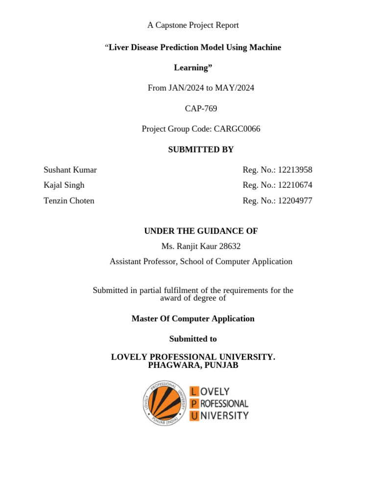 A Capstone Project Report | PDF | Machine Learning | Learning