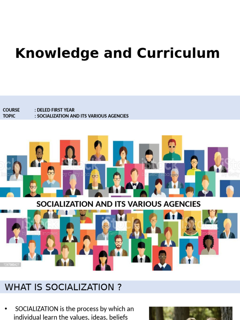 Socialization and Its Key Agencies | PDF | Socialization | Family