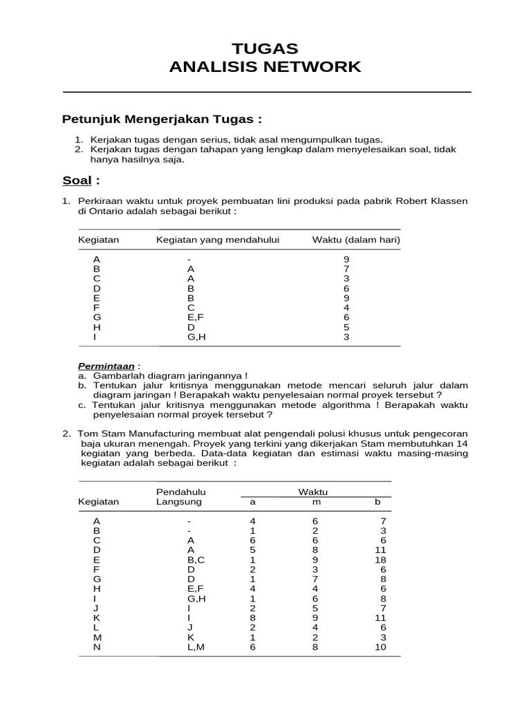 Tugas Analisis Network | PDF
