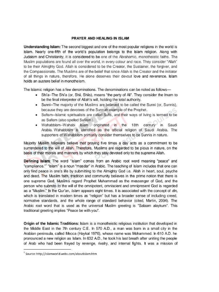 Spiritual Healing in Islam | PDF