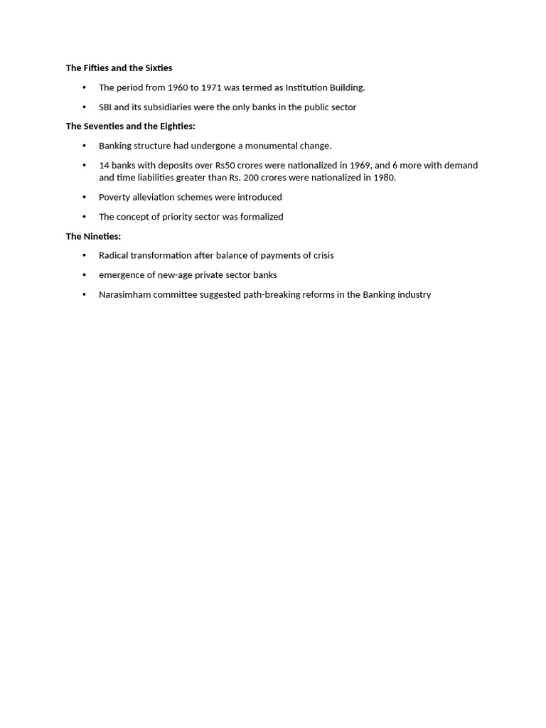 Banking Business Post Independence | PDF