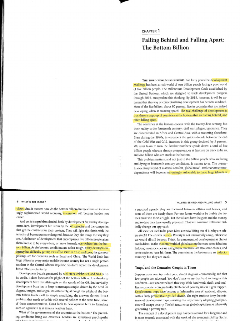 Falling Behind and Falling Apart, The Bottom Billion | PDF