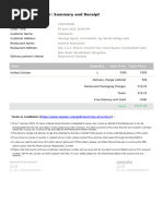 Zomato Food Order Receipts Summary | PDF | Receipt | Invoice