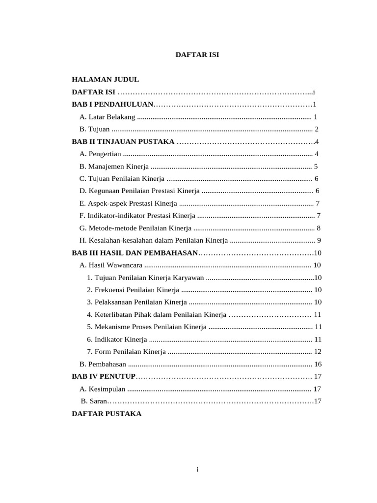 Daftar Isi MSDM Uas | PDF