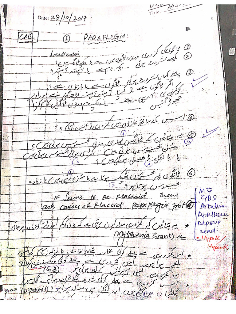 MWR-hemiplegia Paraplegia | PDF