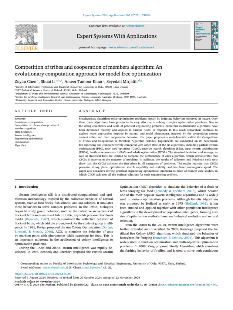 CTCM | PDF | Mathematical Optimization | Metaheuristic