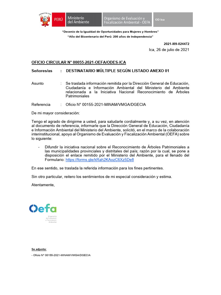 Oficio Circular A Paucar Del Sara Sara - OK | PDF | América del Sur | Comunidad andina