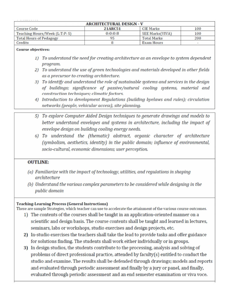 Syllabus - AD V | PDF