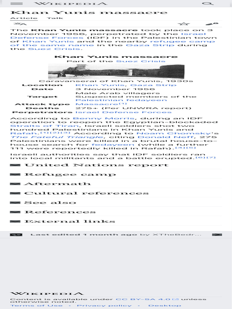 Khan Yunis Massacre | PDF