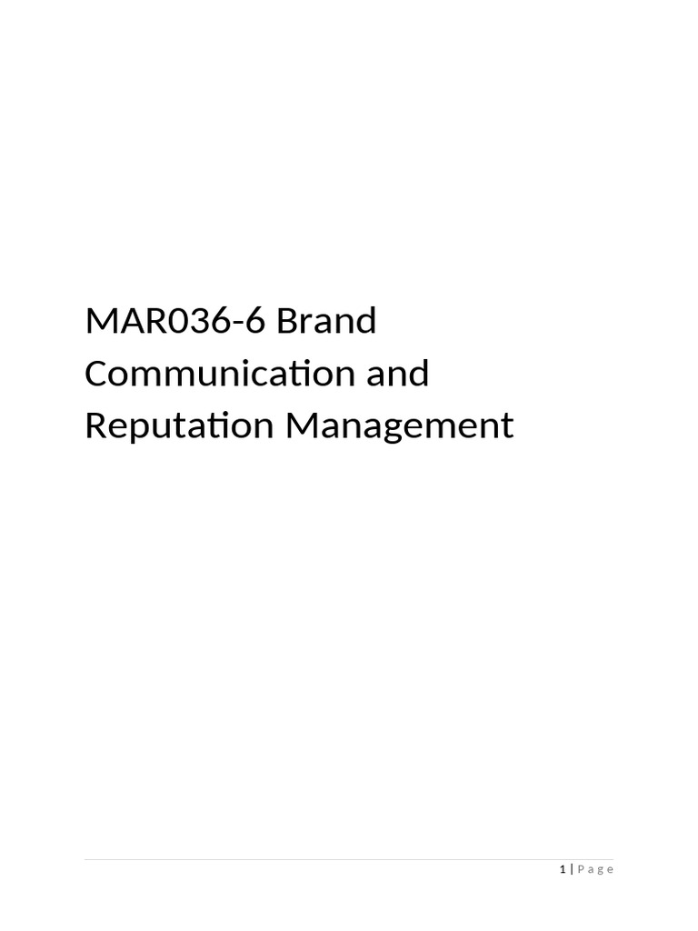 Brand Communication & Climate Impact | PDF | Reputation | Brand