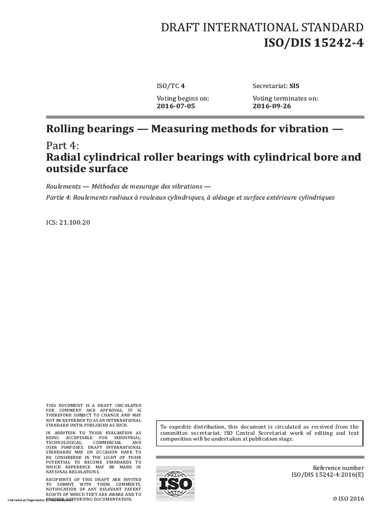 ISO DIS 15242-4-2016 | PDF | Rotation | International Organization For Standardization