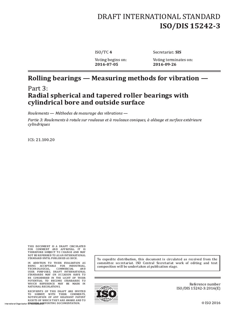 ISO DIS 15242-3-2016 | PDF | International Organization For ...