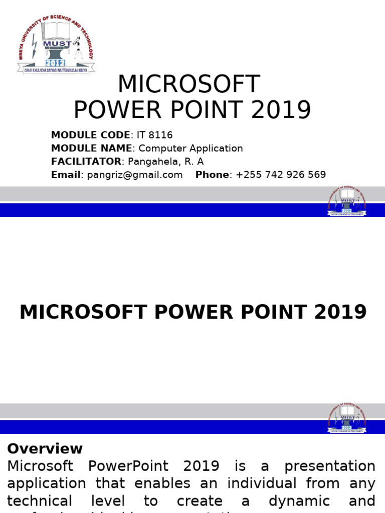 Ms Powerpoint 2019 | PDF | Microsoft Power Point | Page Layout