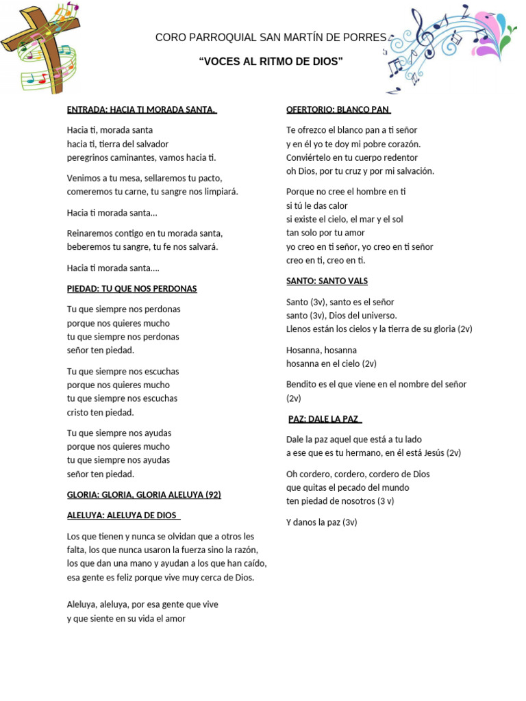 canciones para el sabado. misa de difunto | PDF | Cristo (título)