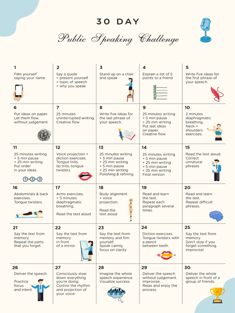 30 Day Public Speaking Challenge | PDF