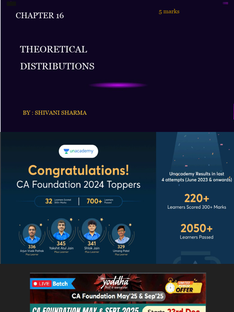 Concept Map Theoretical Distributions | PDF | Probability Distribution ...
