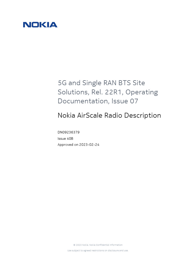 Nokia AirScale Radio Description (1) | PDF | Copyright | Trademark