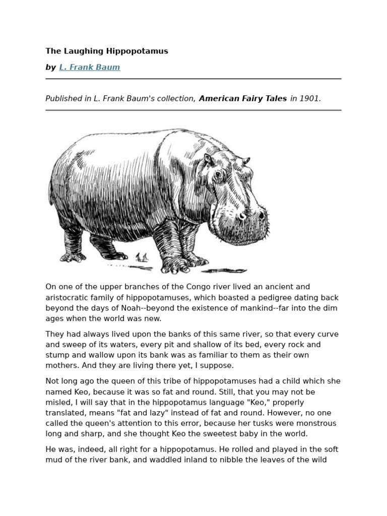 The Laughing Hippopotamus | PDF