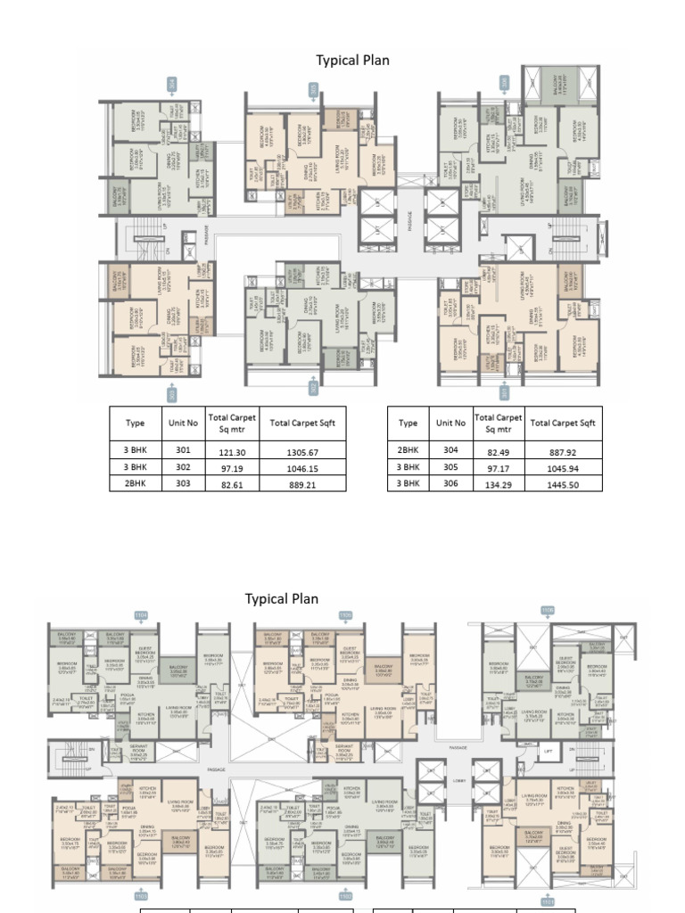 Typical Plan Rohan Ekam | PDF