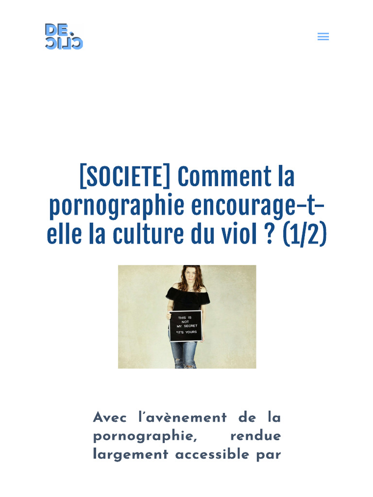 Culture Du Viol 1-2 | PDF