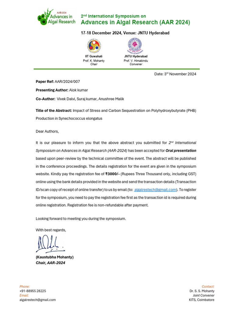 Abstract Acceptance Letter-5 | PDF